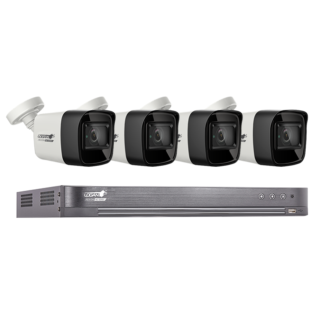 All in One 4 Channels 4K DVR + 4 All in One 8MPX Bullet Cameras - Logan ...