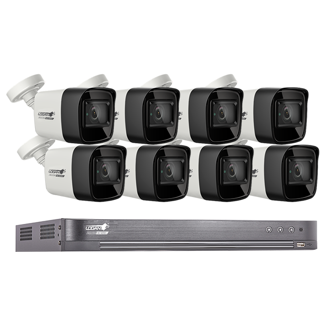 All in One 8 Channels 4K DVR + 8 All in One 8MPX Bullet Cameras - Logan ...