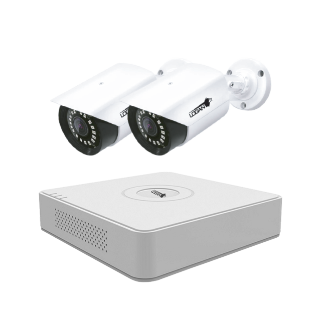 1080P Lite All in One 4 Channels DVR + 2 Bullet 2MPX All in One Cameras ...