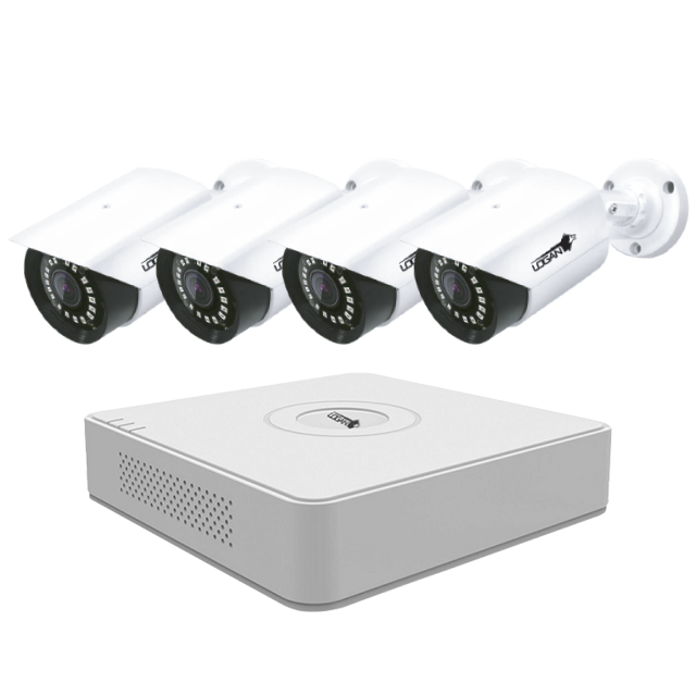 1080P Lite All in One 4 Channels DVR + 4 Bullet 2MPX All in One Cameras ...