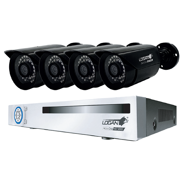 1080P Lite All in One 8 Channels DVR + 4 Bullet 2MPX All in One Cameras ...