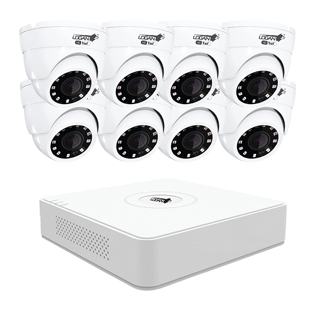 1080P Lite All in One 16 Channels DVR + 8 Dome 2MPX All in One Cameras ...