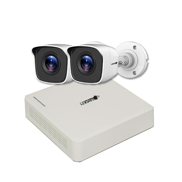 1080P Lite All in One Hybrid 4 Channels DVR + 2 Bullet 1MPX All in One ...