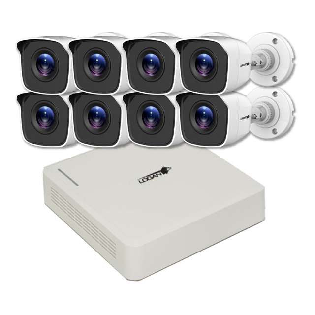 1080P Lite All in one Hybrid 16 Channels DVR + 8 Bullet 2MPX All in One ...