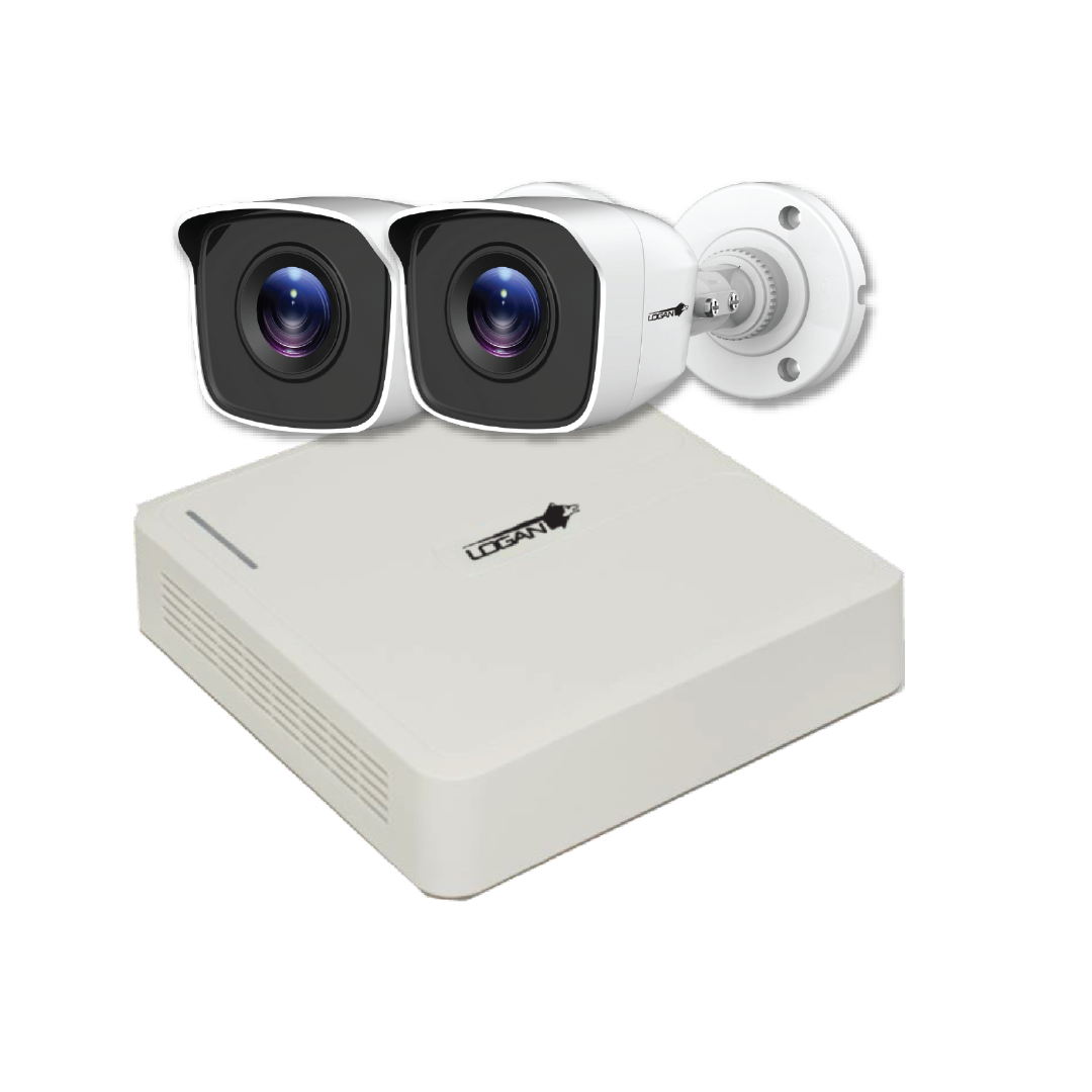 1080P Lite All in One Hybrid 4 channels DVR + 2 Bullet 2MPX All in One ...